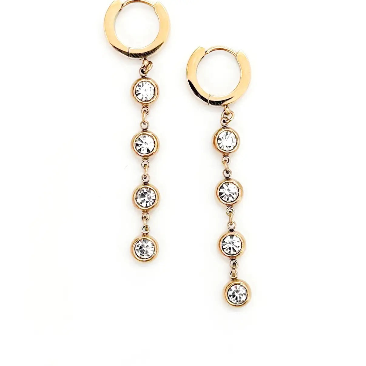 Kylee Crystal Drop Huggies – Sisters